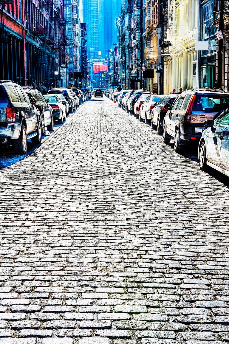 Mitchell Funk - Silver Cobblestone Road Lower Manhattan - Street ...