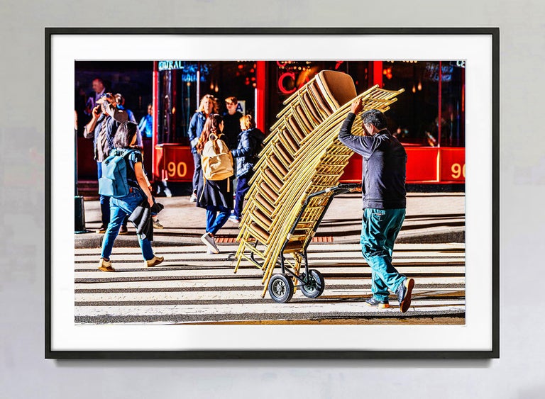 Mitchell Funk - Street Photography with Chairs and Pedestrians For Sale ...