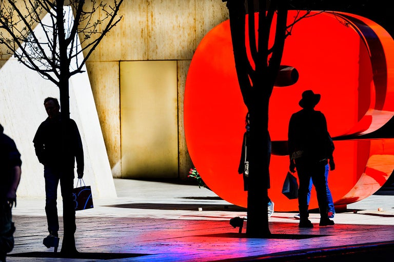 Mitchell Funk - Urban Street Scene, 9 West 57th Street in New York City ...