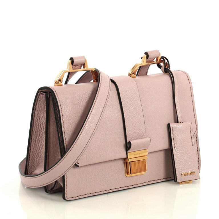 Miu Miu Bicolor Madras Shoulder Bag Leather Small at 1stDibs