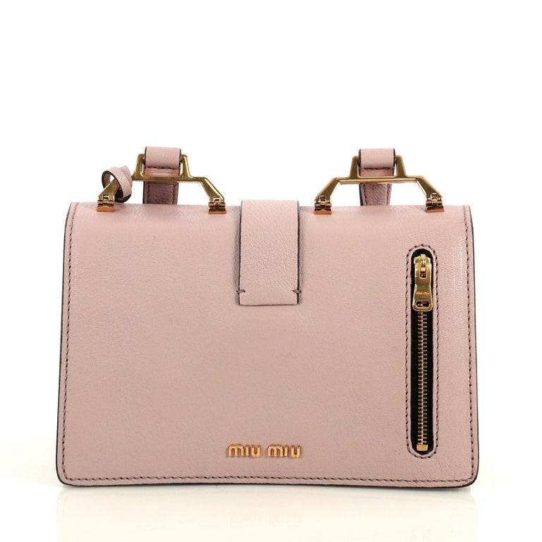 Miu Miu Bicolor Madras Shoulder Bag Leather Small at 1stDibs