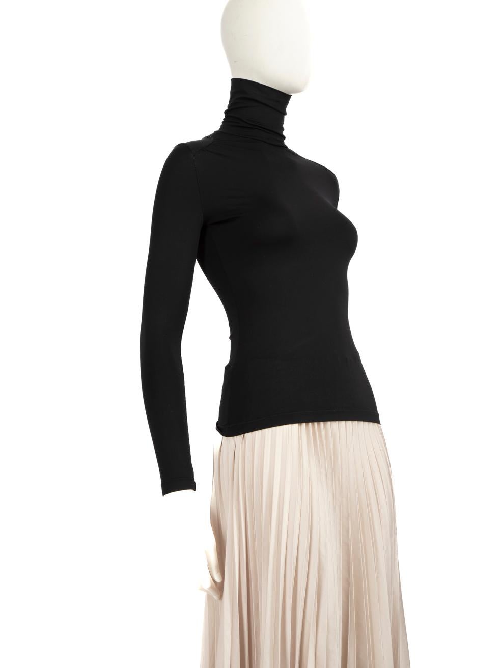 Miu Miu Black Long Sleeve High Neck Top Size XS For Sale at 1stDibs