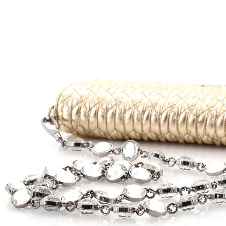 Miu Miu Continental Chain Wallet Matelasse Leather at 1stDibs