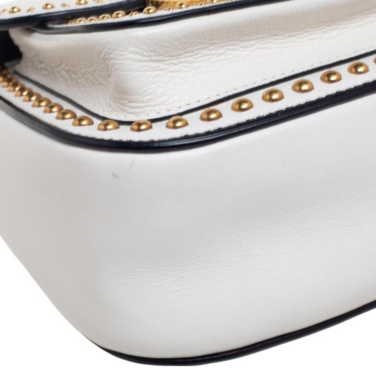 Miu Miu Cream Leather Dahlia Star Flap Crossbody Bag at 1stDibs