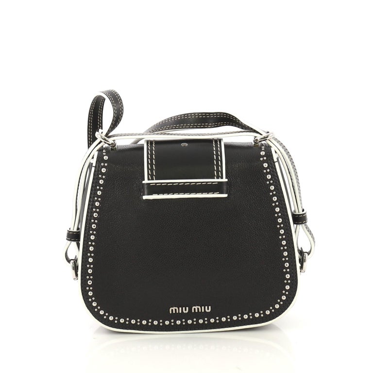 Miu Miu Dahlia Crossbody Bag Crystal Embellished Leather Small at 1stDibs