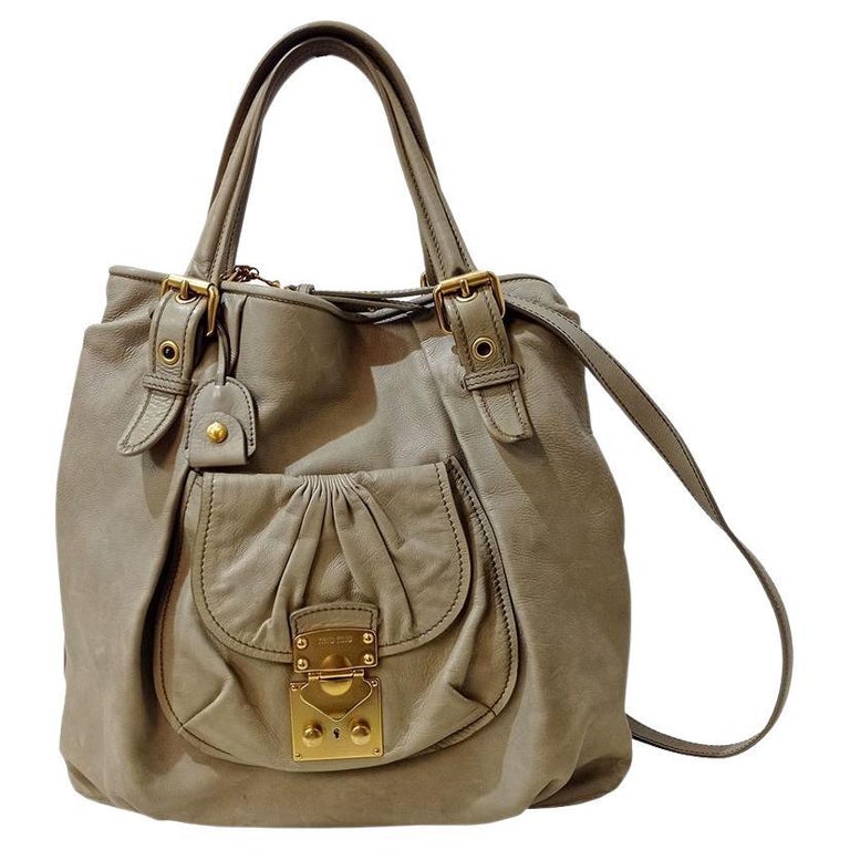 Miu Miu Leather tote size Unica For Sale at 1stDibs