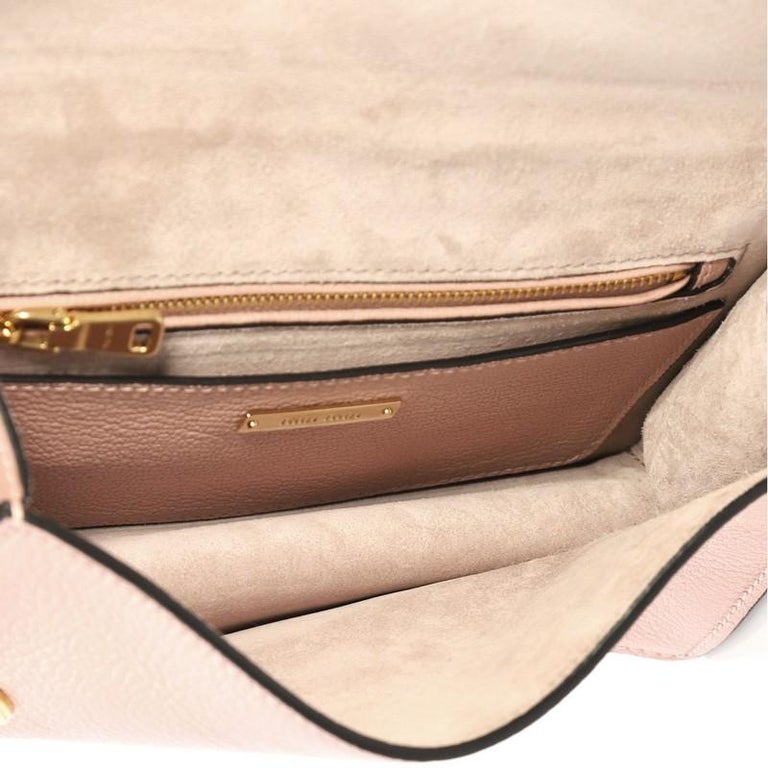 Miu Miu Madras Crystal Buckle Shoulder Bag Leather Small at 1stDibs