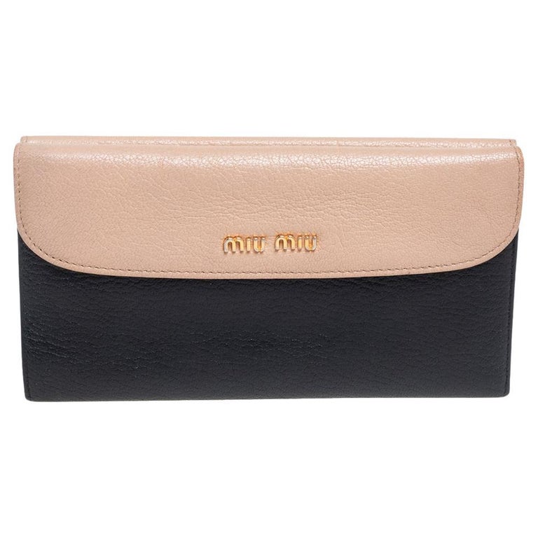 Miu Miu Multicolor Leather Flap Wallet at 1stDibs | miu miu wallet