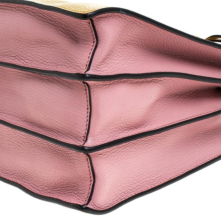 Miu Miu Mustard Leather Medium Madras Tote at 1stDibs