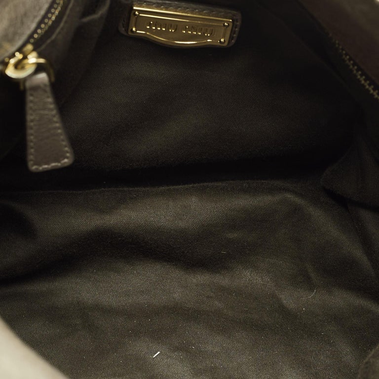 Miu Miu Olive Green Vitello Lux Leather Bow Satchel For Sale at 1stDibs