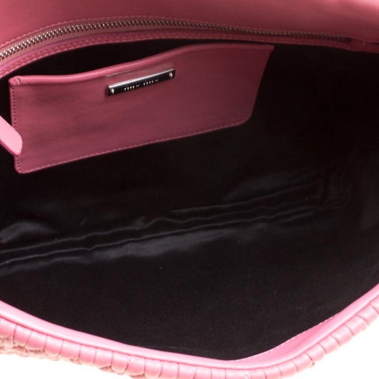 Miu Miu Pink Matelasse Nappa Leather Crystal Shoulder Bag For Sale at 1stDibs