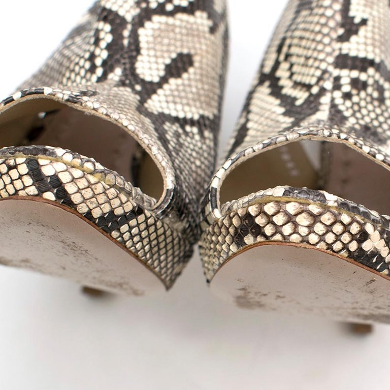 Miu Miu Python Print Leather Slingback Sandals SIZE 42 at 1stDibs