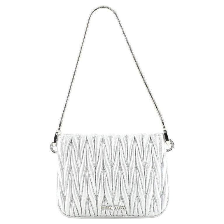 Miu Miu Sassy Chain Shoulder Bag Matelasse Leather at 1stDibs