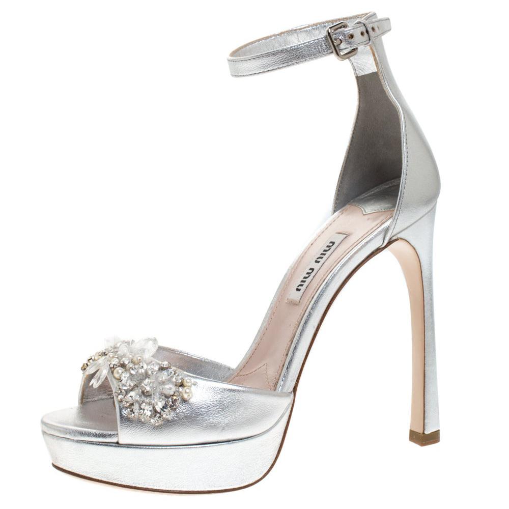Mui Mui Silver Metallic Open Toe Flats For Sale at 1stDibs | mui mui flats