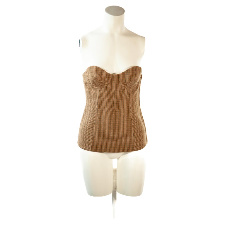 Miu Miu Tweed Corset For Sale at 1stDibs