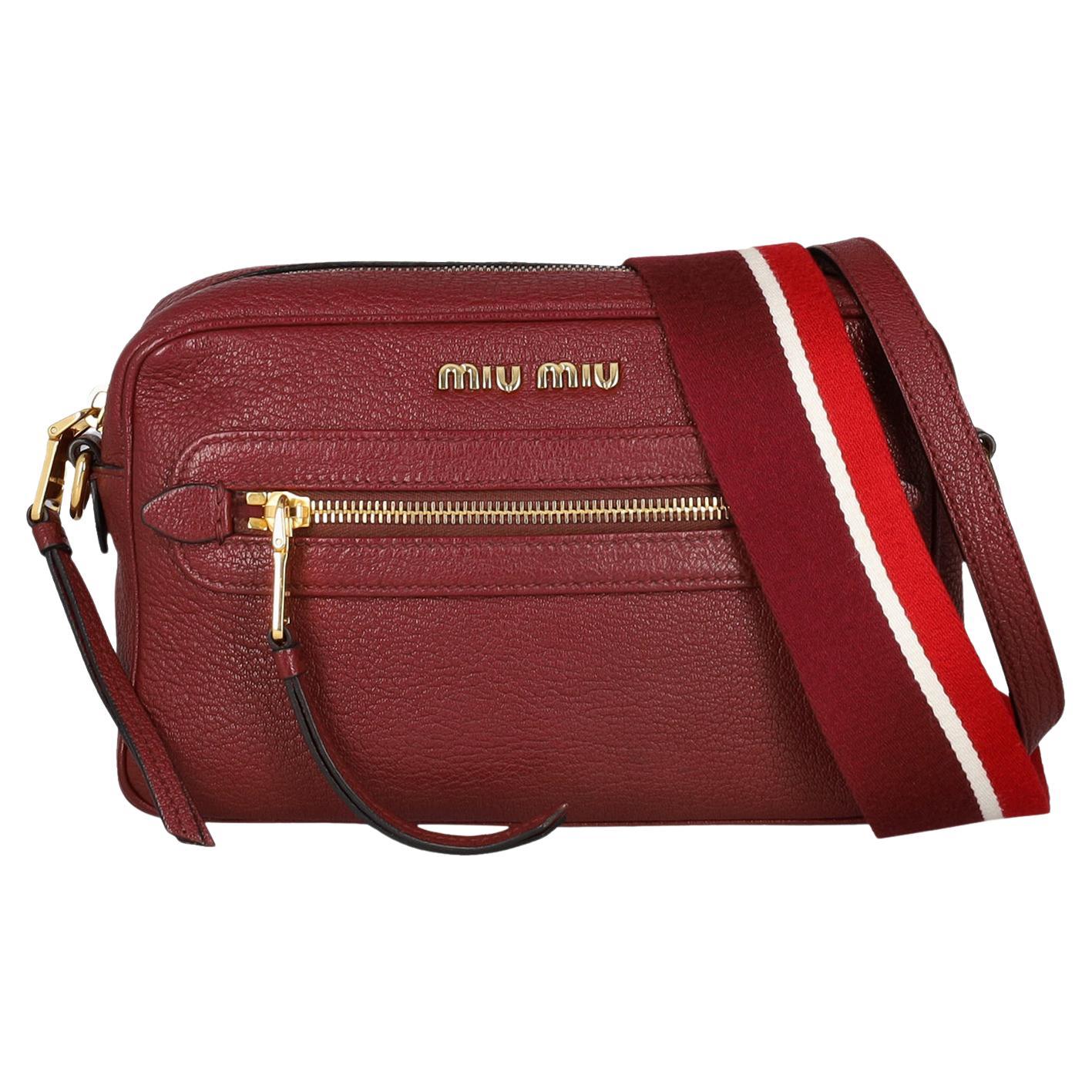 Miu Miu Bicolor Madras Shoulder Bag Leather Small at 1stDibs