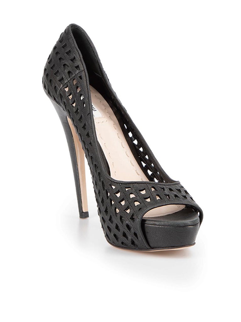 Miu Miu Women's Lasercut Open Toe Heels For Sale at 1stDibs