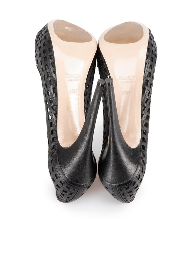 Miu Miu Women's Lasercut Open Toe Heels For Sale at 1stDibs