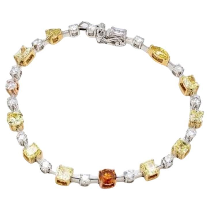 Mix colored diamond bracelet For Sale at 1stDibs