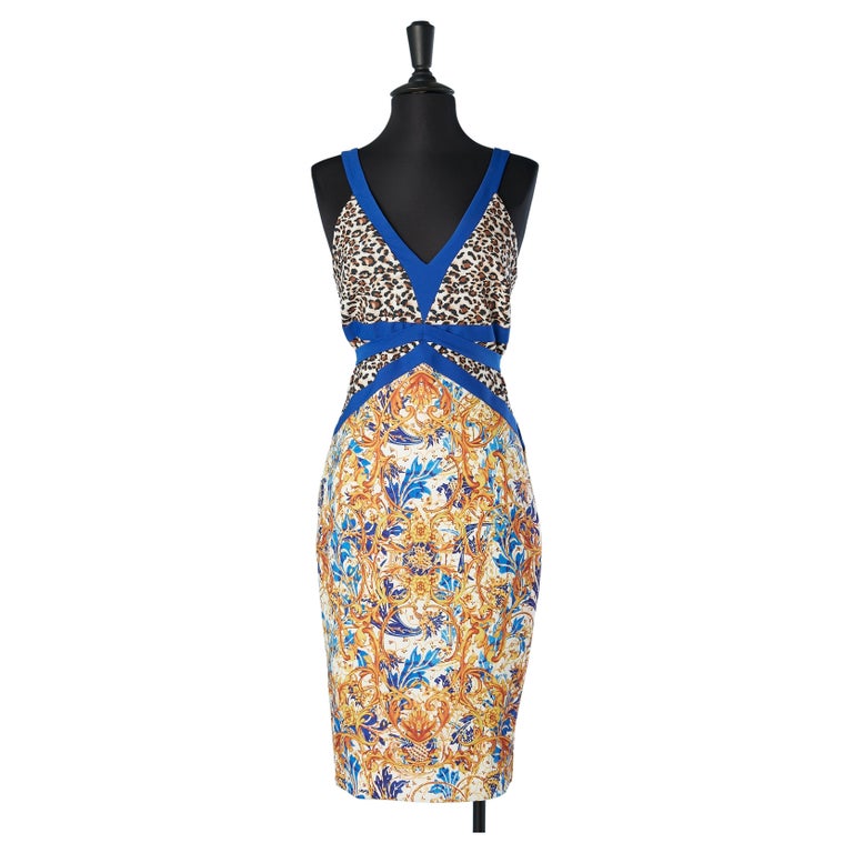 Mix prints jersey cocktail dress Gai Mattiolo Love to Love For Sale at ...