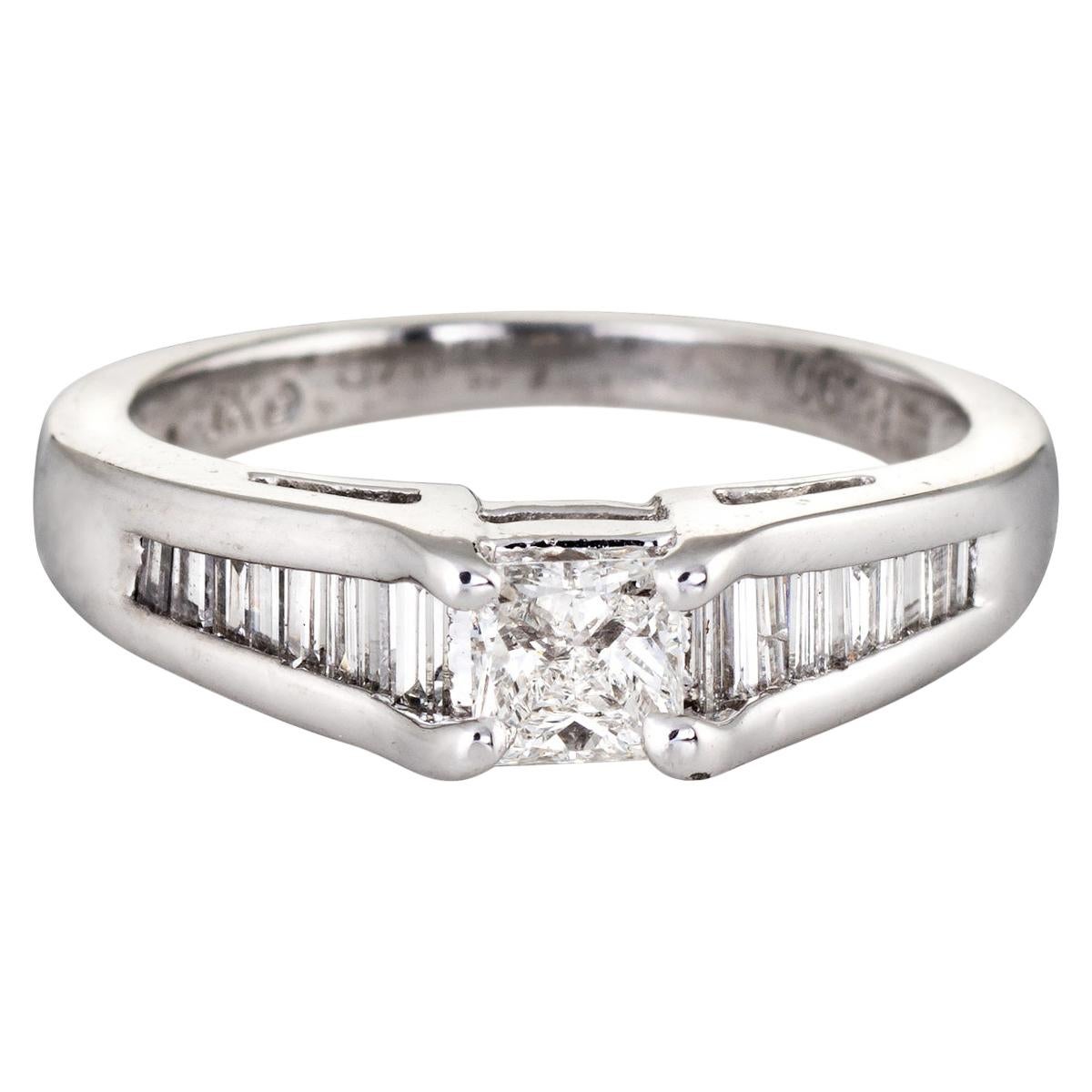 Antique Deco Diamond Engagement Ring Platinum Vintage Fine Jewelry ...