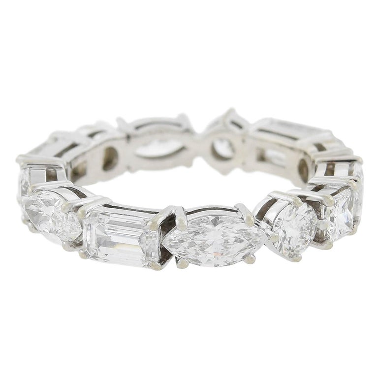 Mixed Cut Diamond Eternity Band 3.75ctw For Sale at 1stDibs