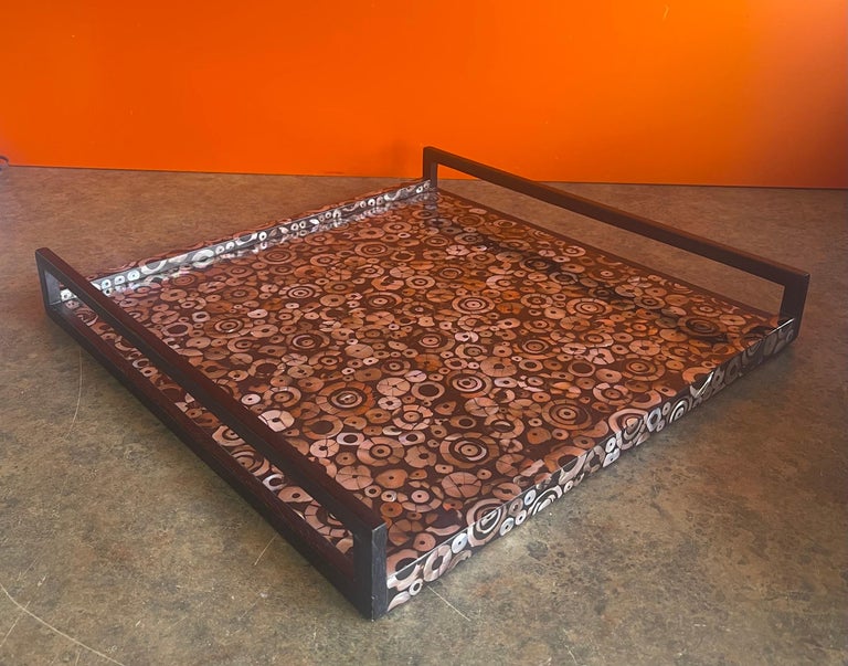 Mixed Exotic Contemporary Serving Tray by R&Y Augousti of Paris For ...