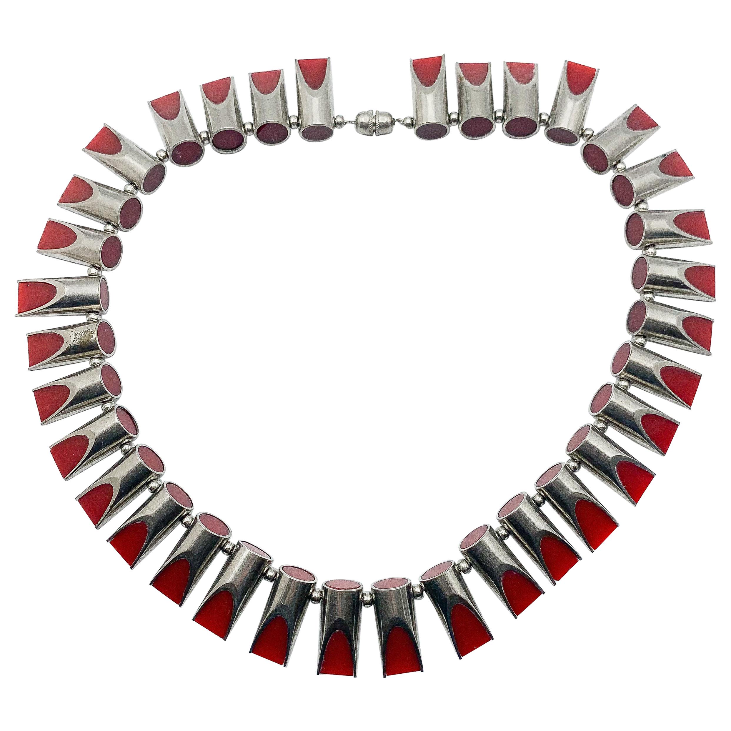 1970s Guillemette L’Hoir Paris Bakelite Sculptural Necklace For Sale at ...