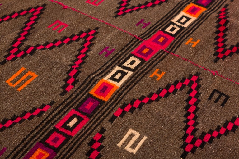 Hand Woven Mixtec Mexican Colourful Wool Serape Blanket For Sale at ...