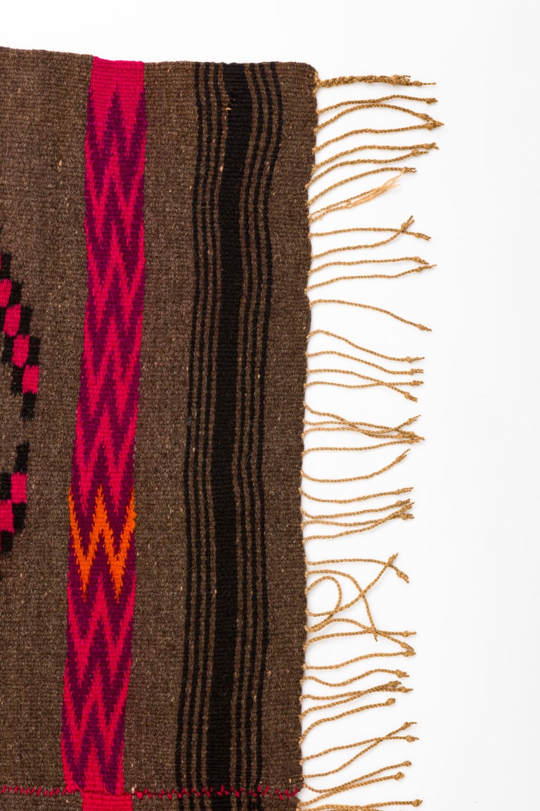 Hand Woven Mixtec Mexican Colourful Wool Serape Blanket For Sale at ...