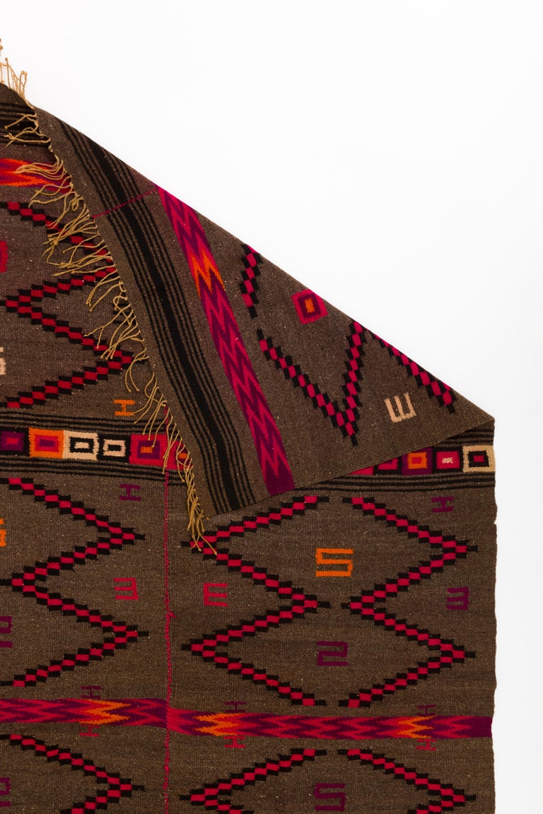 Hand Woven Mixtec Mexican Colourful Wool Serape Blanket For Sale at ...