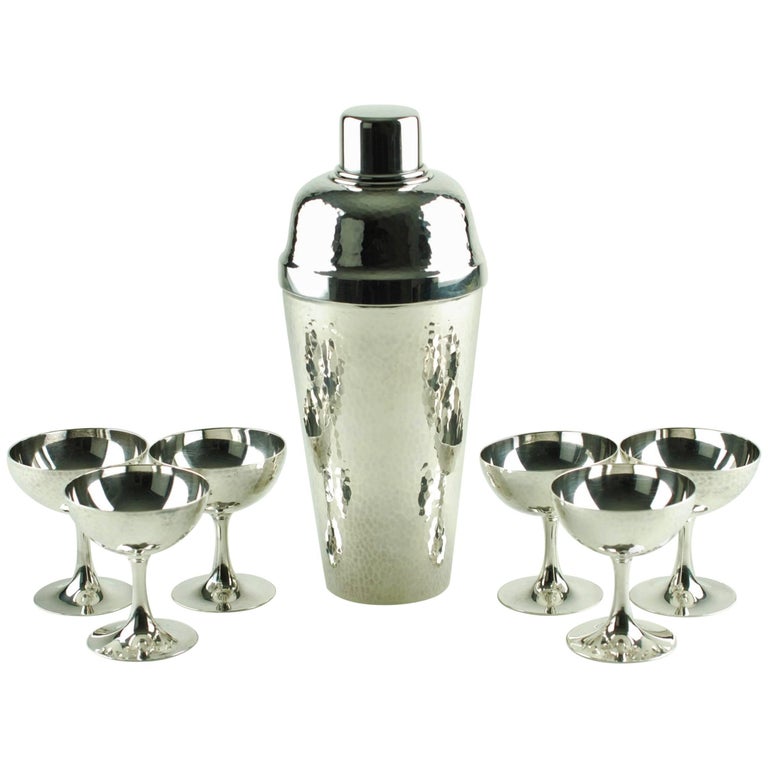 Miyamoto Shoko Hand-Hammered Sterling Silver Cobbler Shaker Cased ...