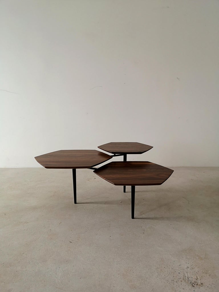 Mizmo 2.0 Solid Walnut top Multi Tiered Coffee Table by Izm Design For ...
