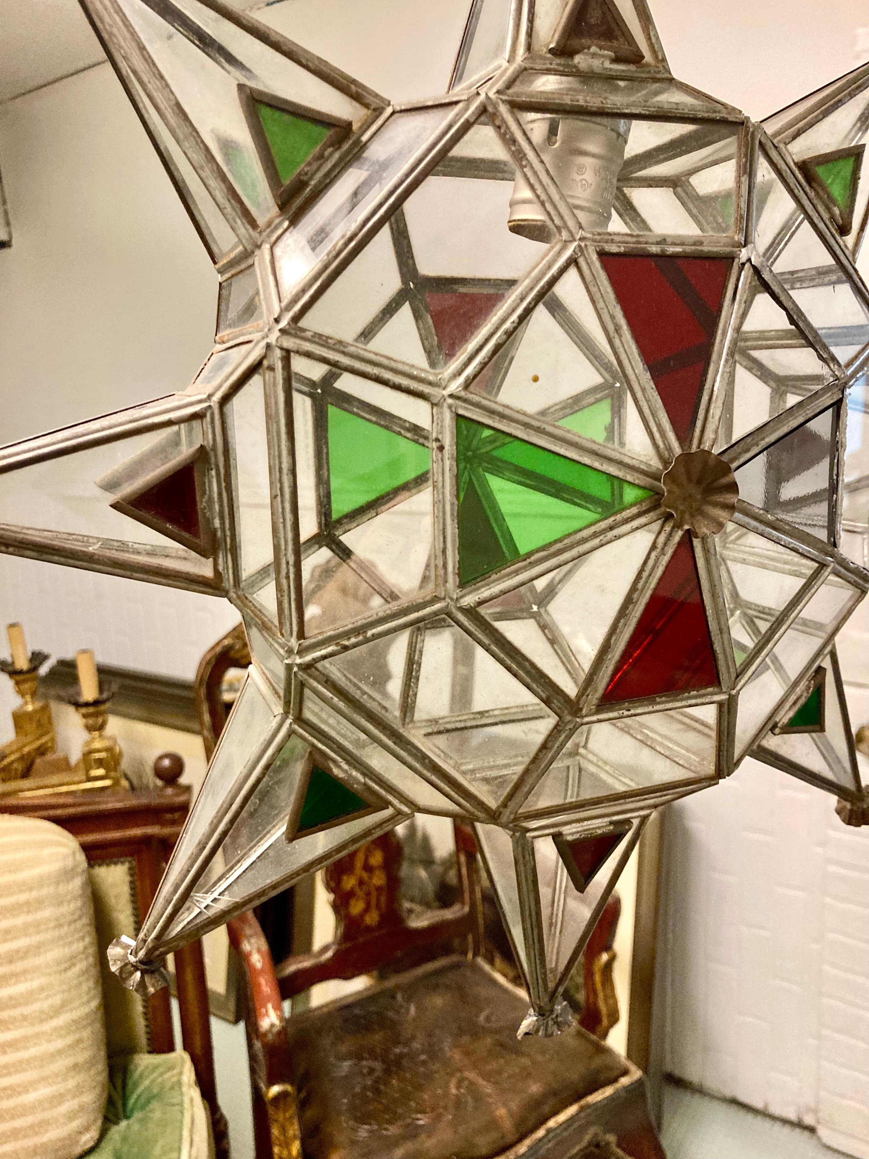 Mizner Style Star Hanging Fixture For Sale at 1stDibs