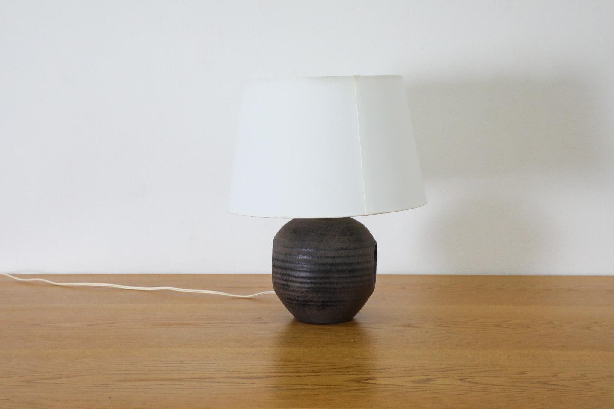 Mobach Dark Purple Ceramic Globe Table Lamp with Cut-Out Design and New ...