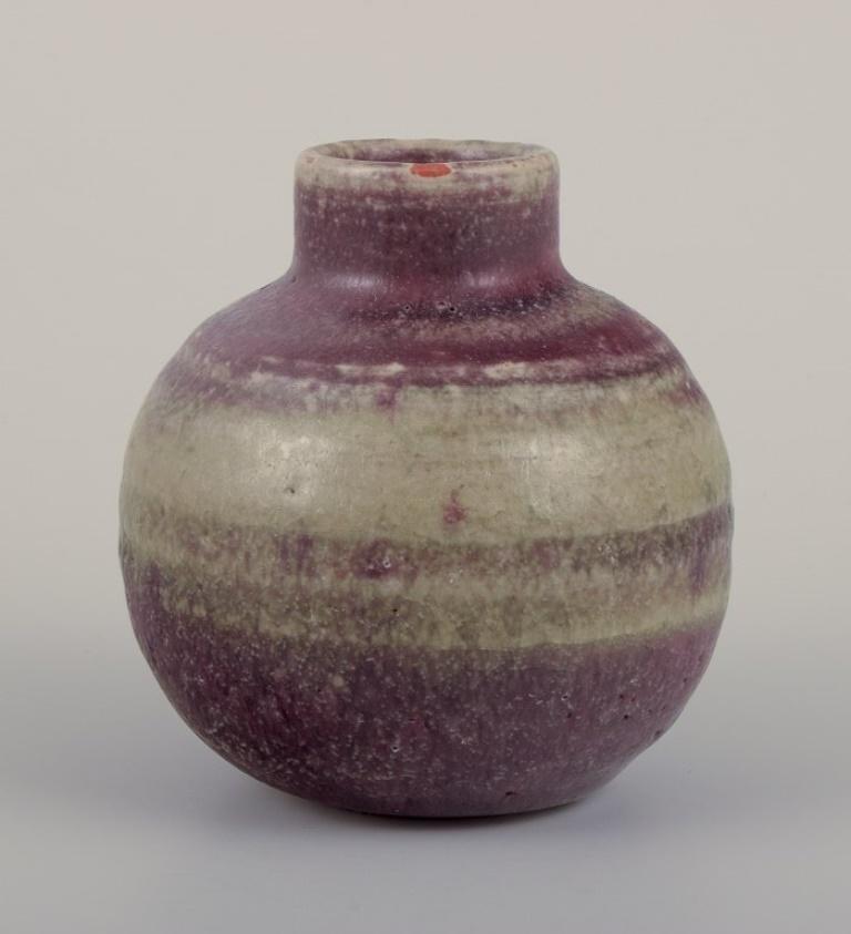 Mobach, Netherlands, unique vase in glazed ceramic. 1960s/70s For Sale ...