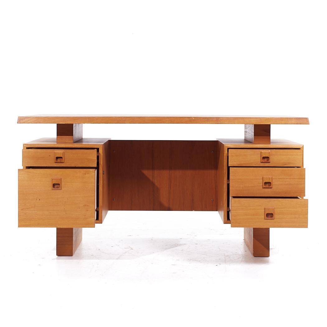 Mobican Mid Century Teak Desk For Sale at 1stDibs