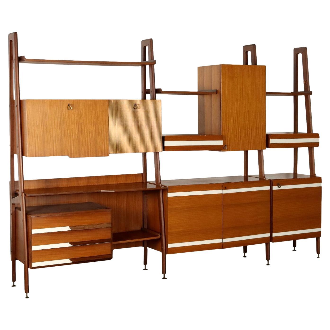 Mid-Century Modern Modular Wood Bookcase from 50s For Sale at 1stDibs ...