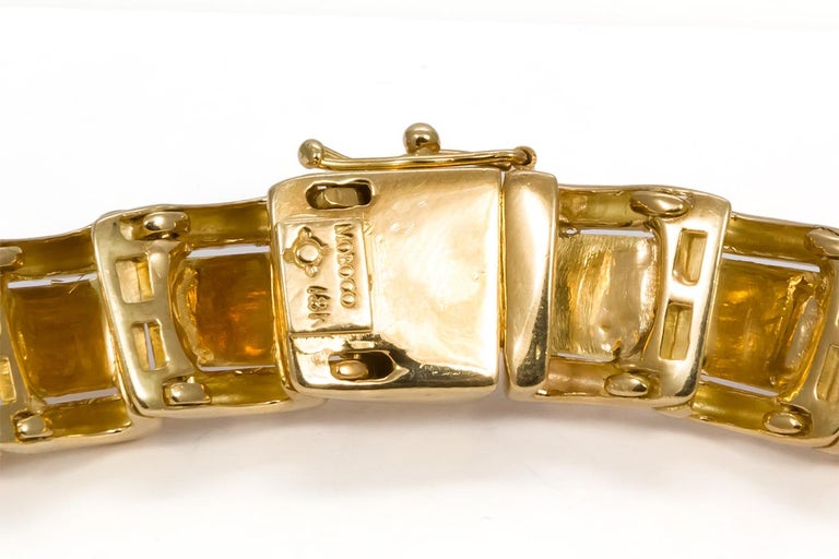 Moboco 18 Karat Yellow Gold and Diamond Ribbon Jewelry Set at 1stDibs