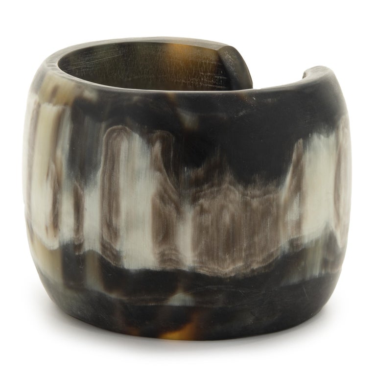 Mocha Acrylic Cuff Bracelet For Sale at 1stDibs