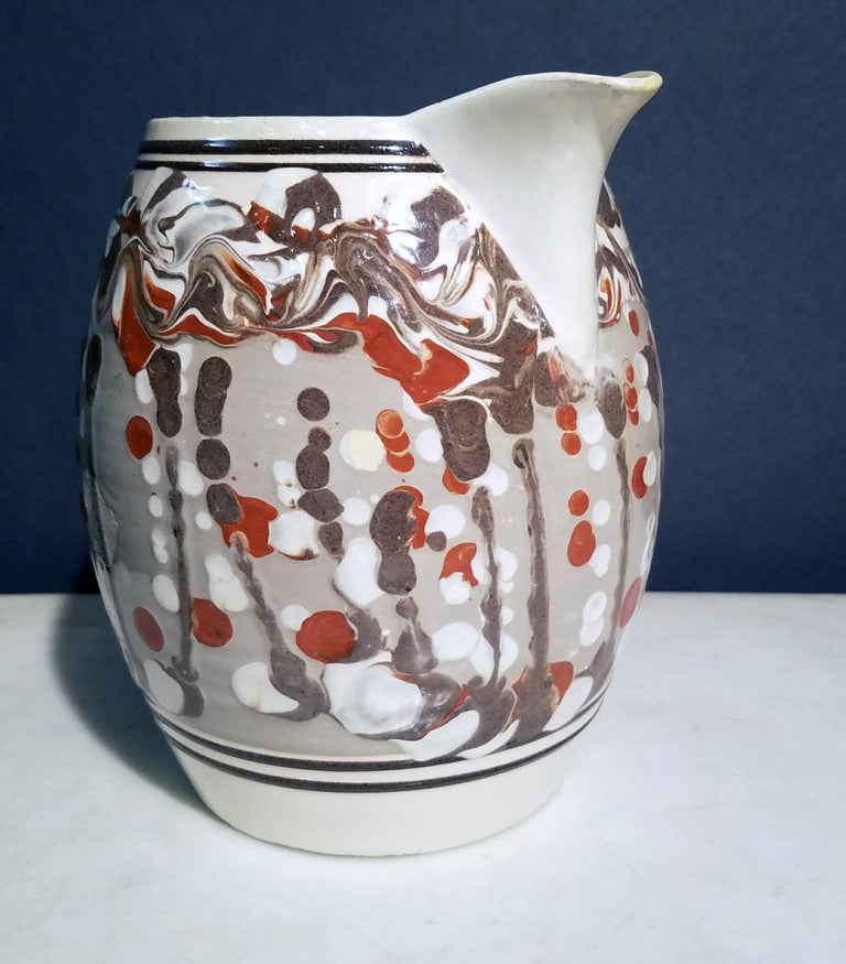 Mocha Creamware Pottery Large Cat's Eye Jug, circa 1800-1820 at 1stdibs