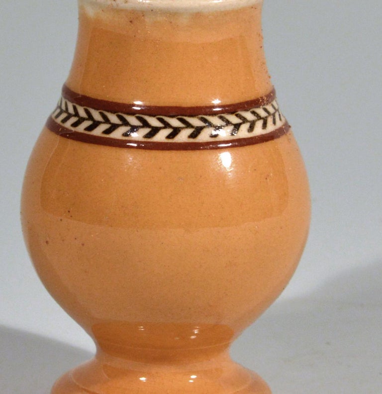 Mocha Pottery Banded Pepper Pot, circa 1810 For Sale at 1stDibs