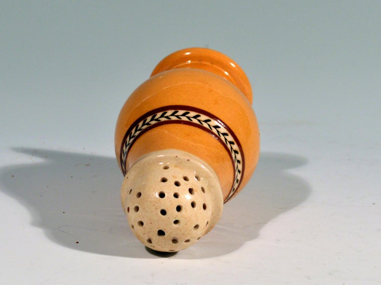 Mocha Pottery Banded Pepper Pot, circa 1810 For Sale at 1stDibs