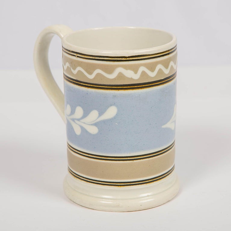 Mochaware Mug w/ Oak Leaf and Wavy Line Decoration Provenance Rickard ...