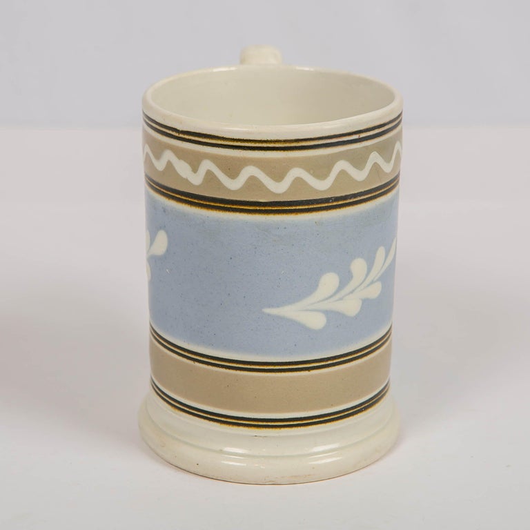 Mochaware Mug w/ Oak Leaf and Wavy Line Decoration Provenance Rickard ...