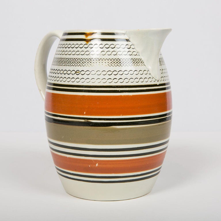 Mochaware Pitcher Made in England, circa 1830 at 1stDibs