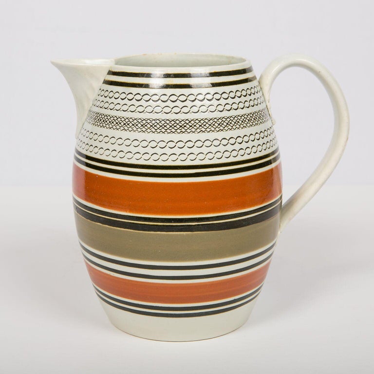 Mochaware Pitcher Made in England, circa 1830 at 1stDibs