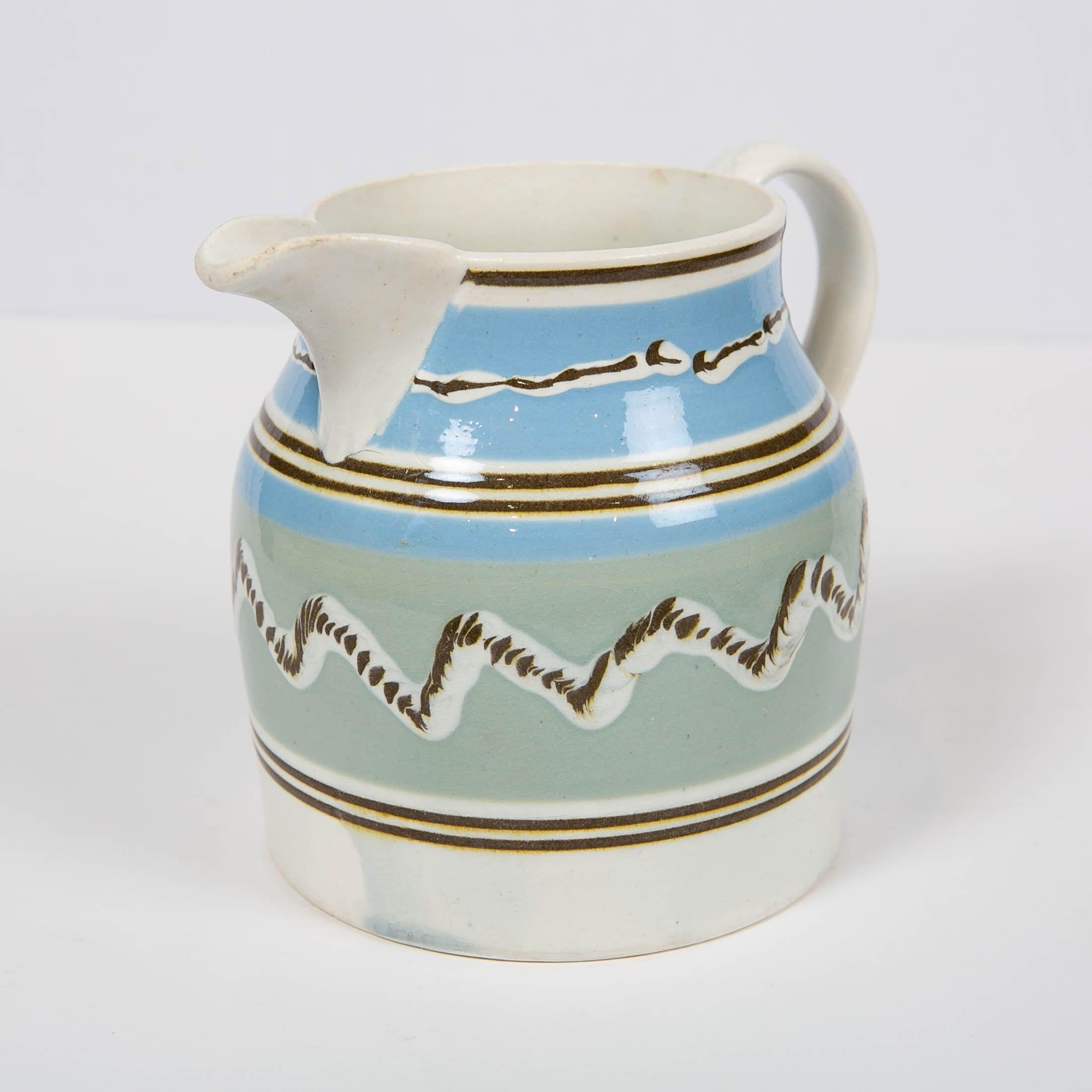 Mochaware Pitcher Made of Pearl-Glazed Creamware in England, circa 1820 ...