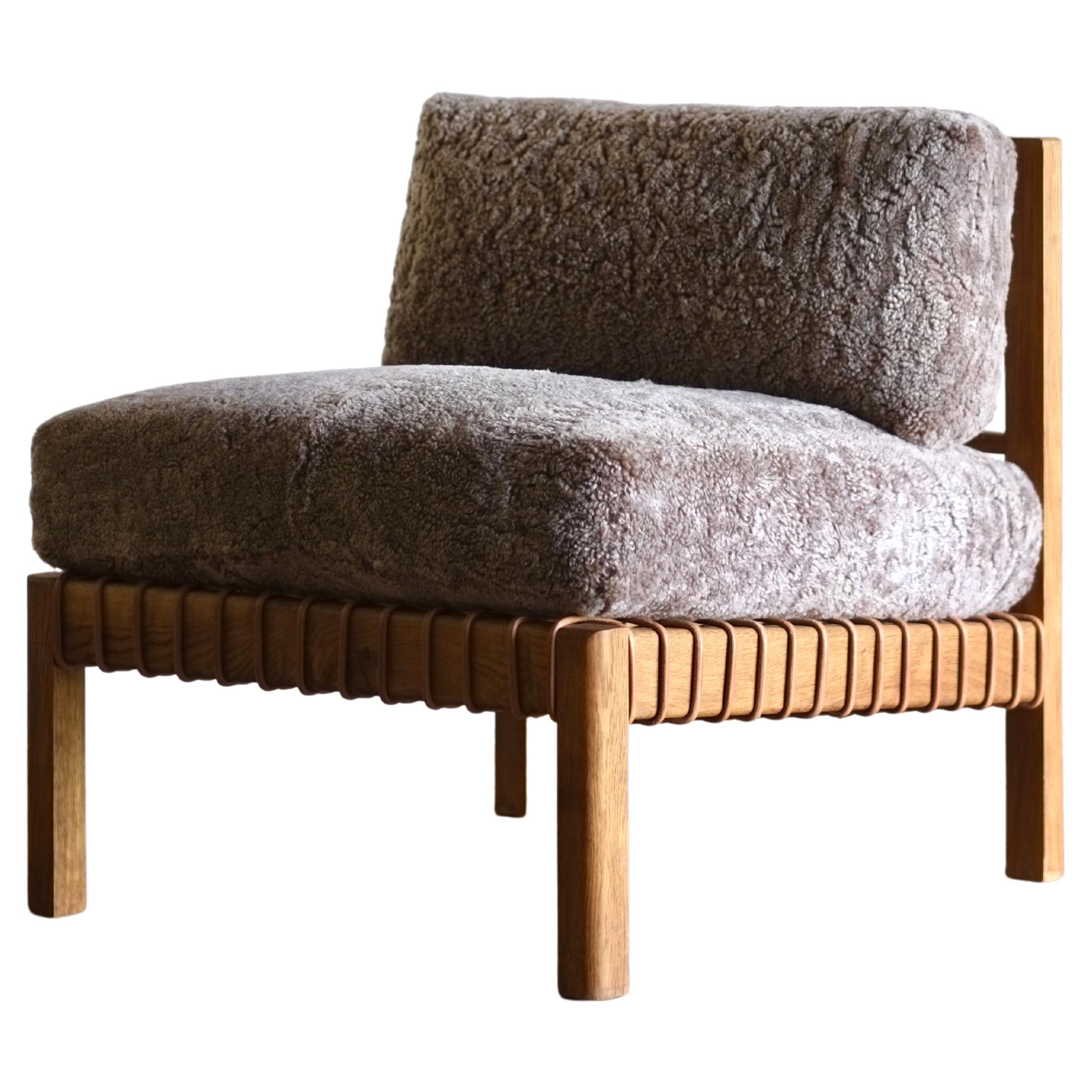 Mochi Shearling Easy Chair For Sale at 1stDibs