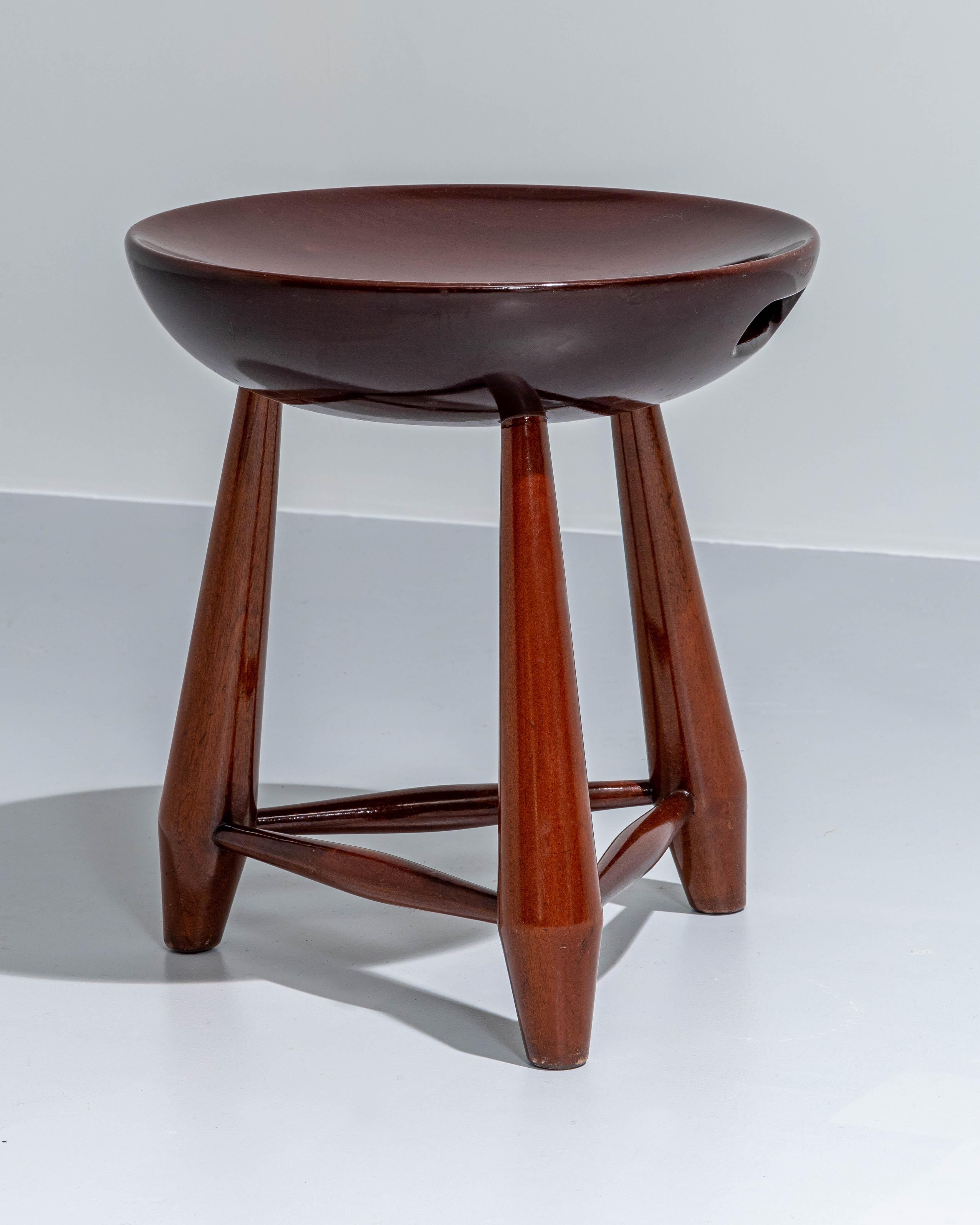"Mocho" Stool by Sergio Rodrigues in Solid Jacaranda for OCA, Brazil ...